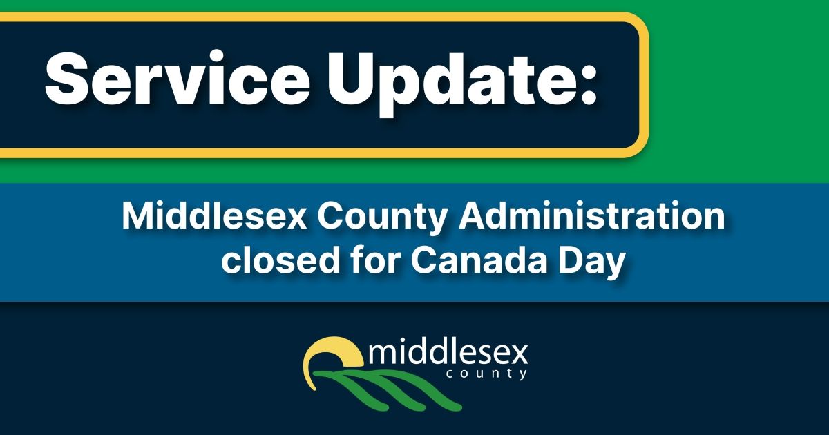 Middlesex County Administration Closed on Canada Day | Middlesex County